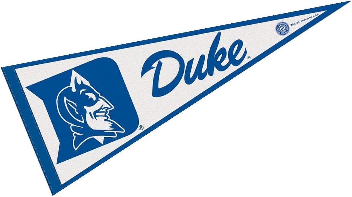 Amazon.com : Duke Blue Devils Premium Pennant 12" x 30" : Sports & Outdoors