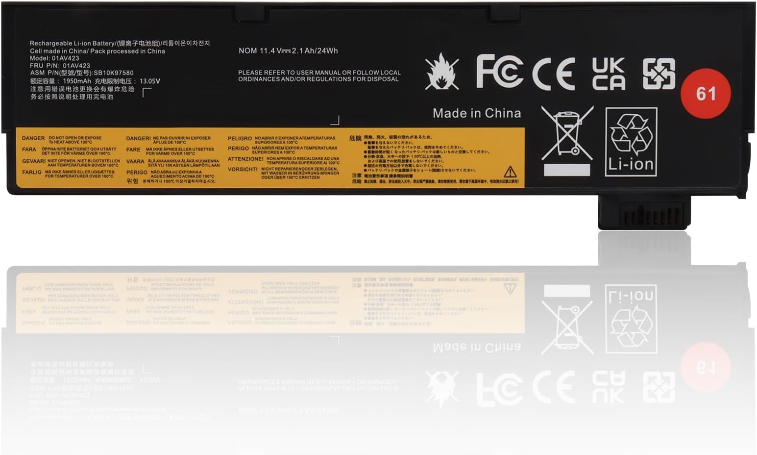 ANTIEE 72Wh 61++ T470 T480 Extended Laptop Batteria per Lenovo ThinkPad ...