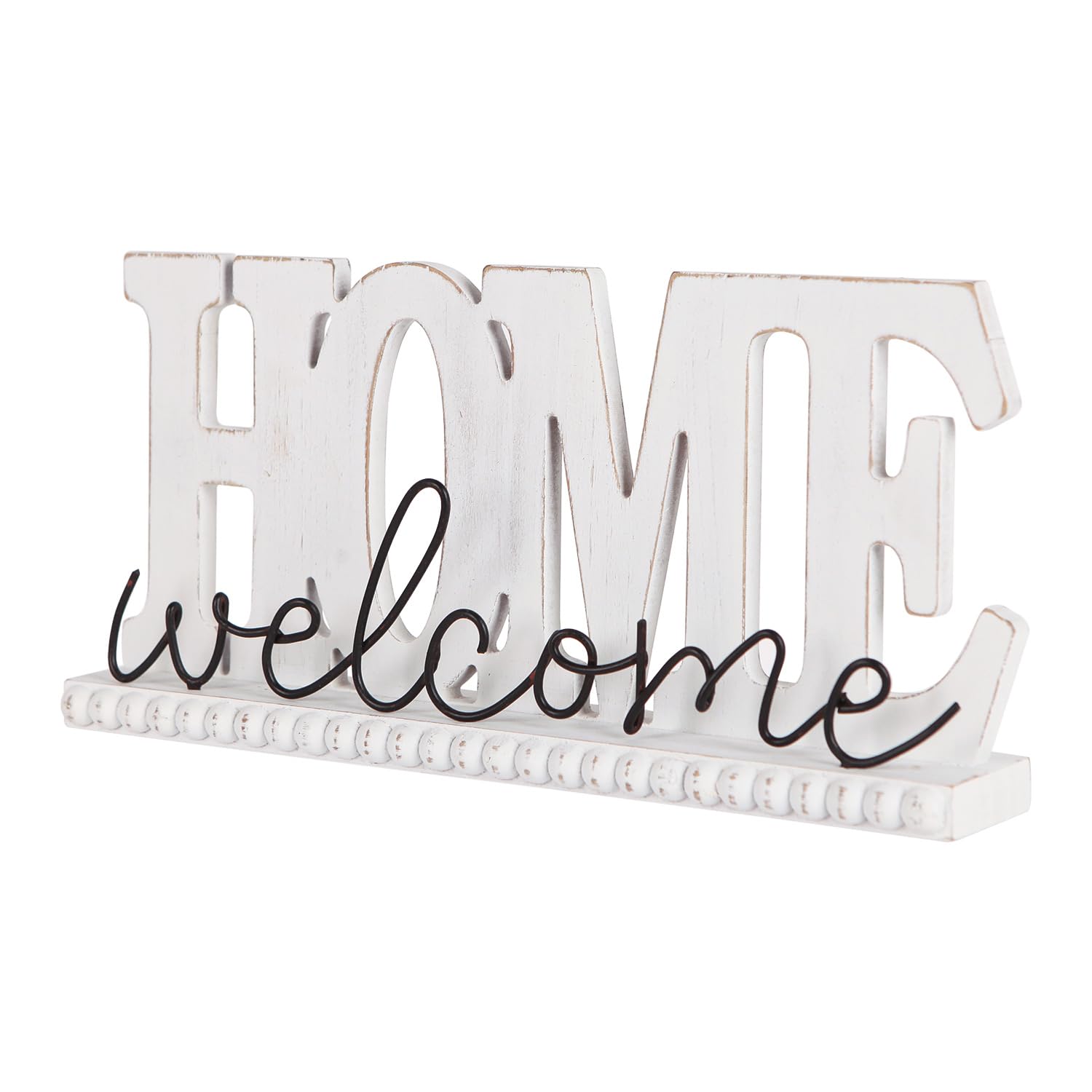 Amazon.com: NIKKY HOME Wood Home Sign Decor, Rustic Home Letter Sign ...
