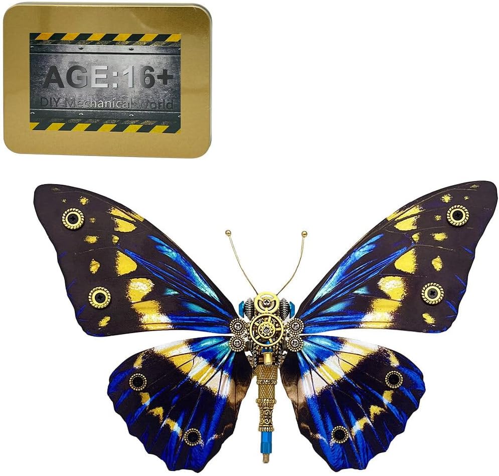 Amazon.com: Steria 3D Metal Puzzle Butterfly, DIY Assembly Steampunk ...