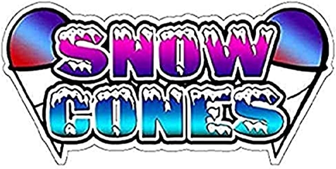 Amazon.com : Snow Cones I Concession Decal SNO kone Cone Sign Stand ...