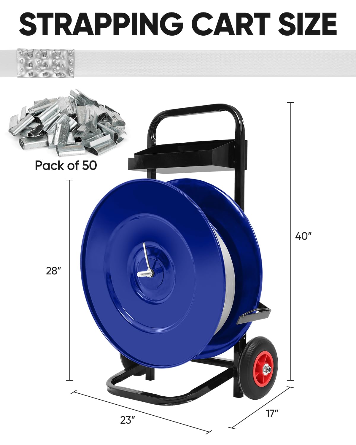 Snapklik.com : Strapping Cart, Heavy Duty Banding Cart Banding Wheel ...