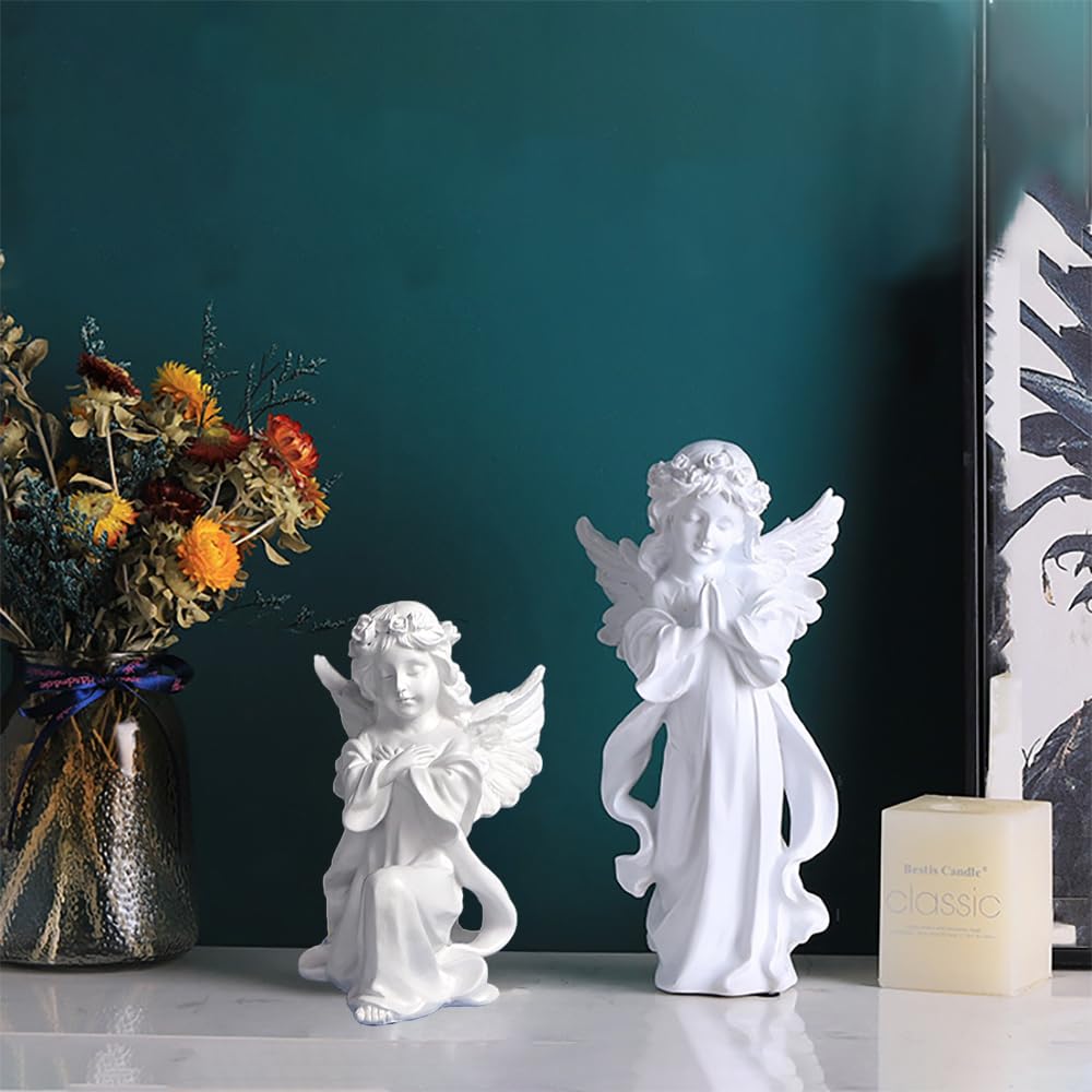 Snapklik.com : Praying Girl Angel Statues And Figurines Cute Wings ...