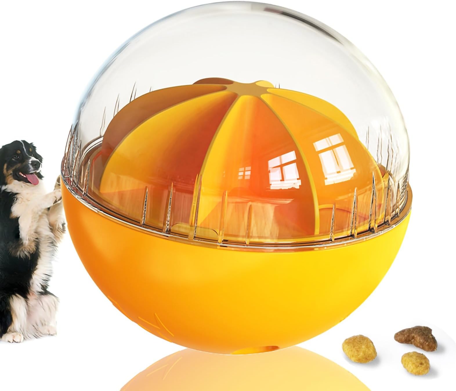 Zellar Treat Dispensing Dog Toy - Dog Treat Ball/Food Dispenser ...