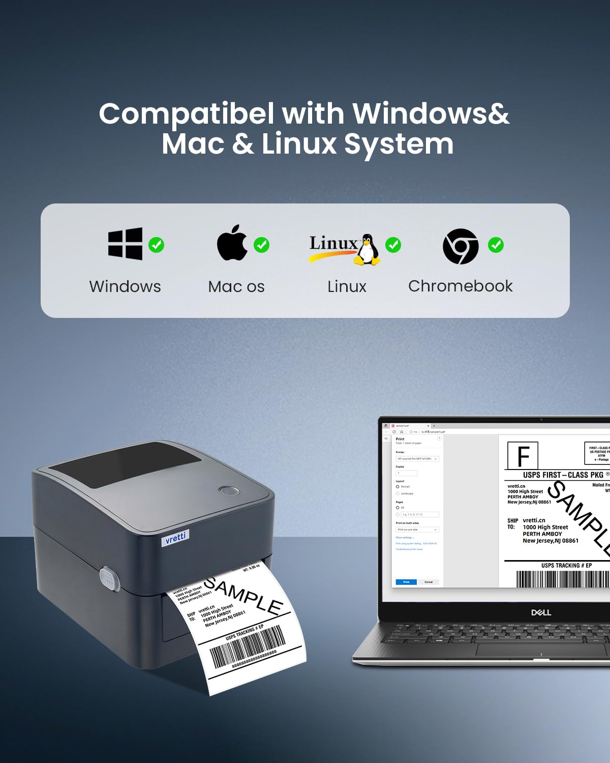 Snapklik.com : Vretti Thermal Shipping Label Printer - 4x6 Label ...