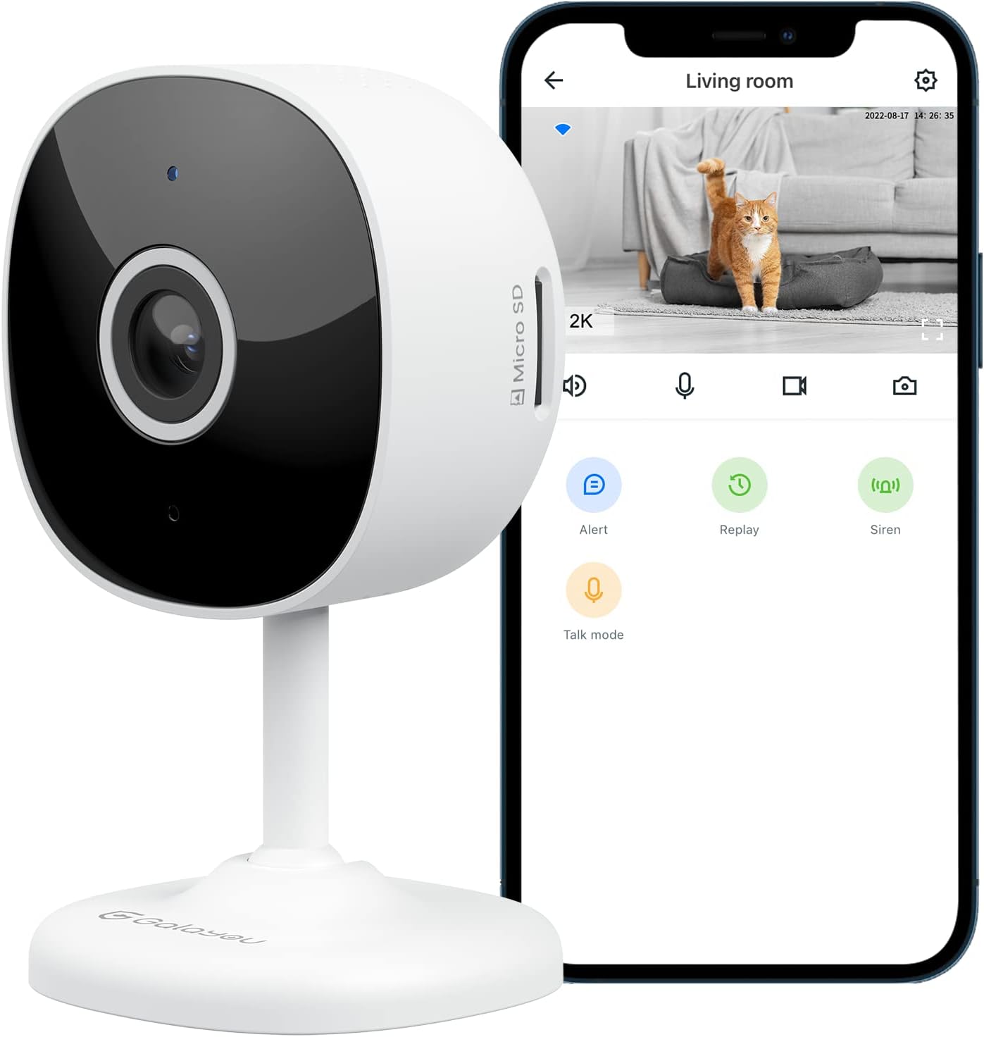 Amazon.com : BoyKeep 2K Indoor Security Camera 2.4GHz Wi-Fi Cameras for ...