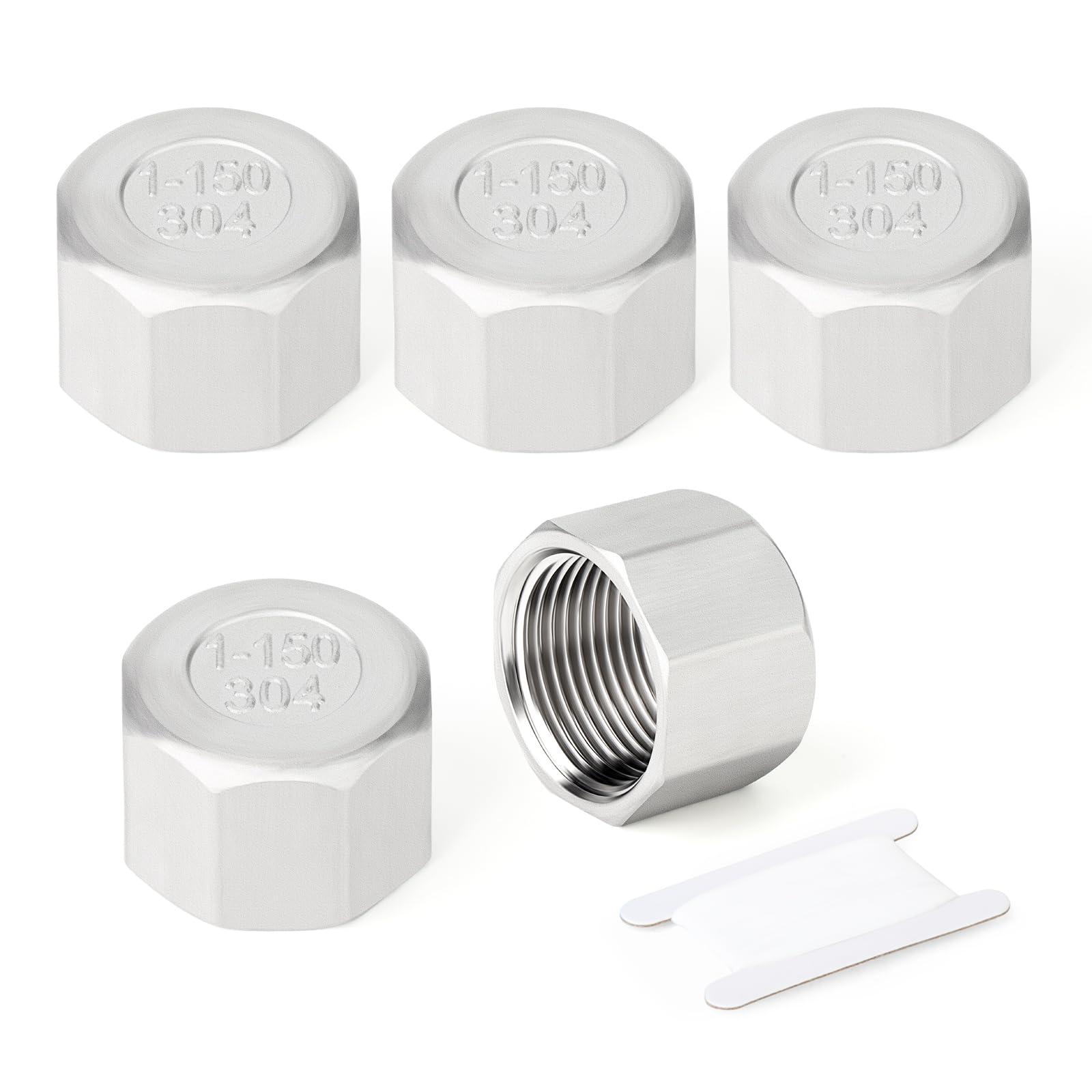 Amazon.com: TAISHER 5PCS 304 Stainless Steel Cap Pipe Plug Socket ...