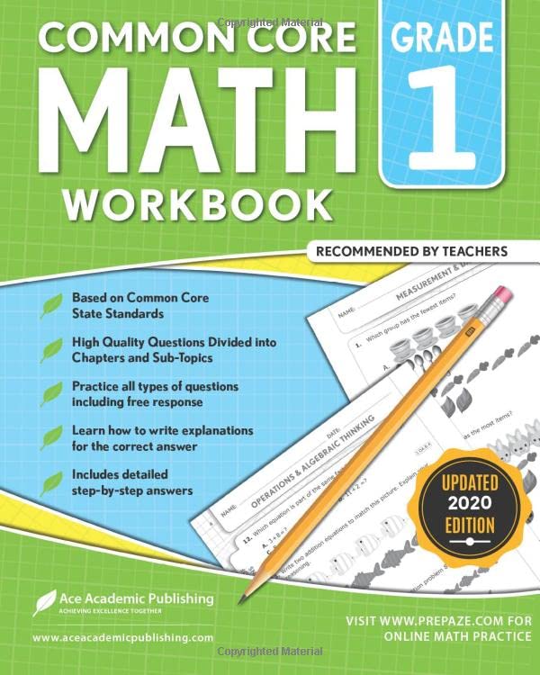 1st Grade Math Workbook: Common Core Math Workbook: Publishing, Ace ...