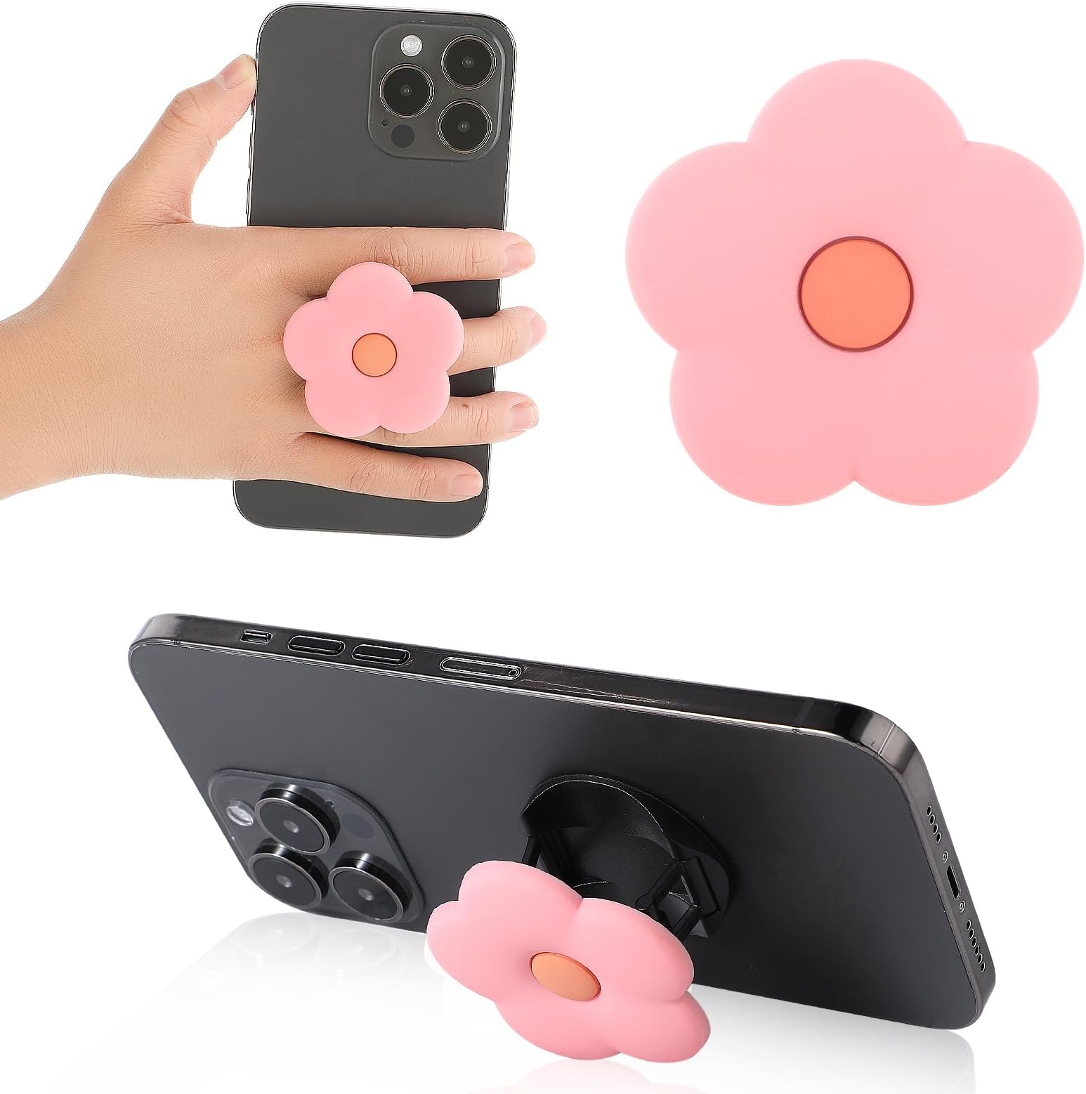 Amazon.com: Ouligay Daisy Flower Phone Grip Holder, Collapsible ...