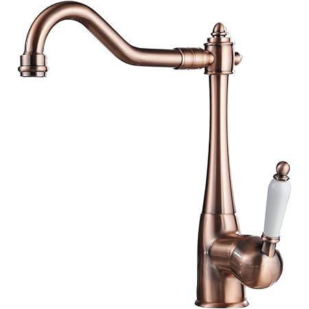 Kitchen Faucet Black Traditional Period Single Ceramic Lever Kitchen ...