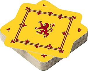 Amazon.com | Scotland Scottish Lion Flag Beer Mats Pack of 24 - Square ...