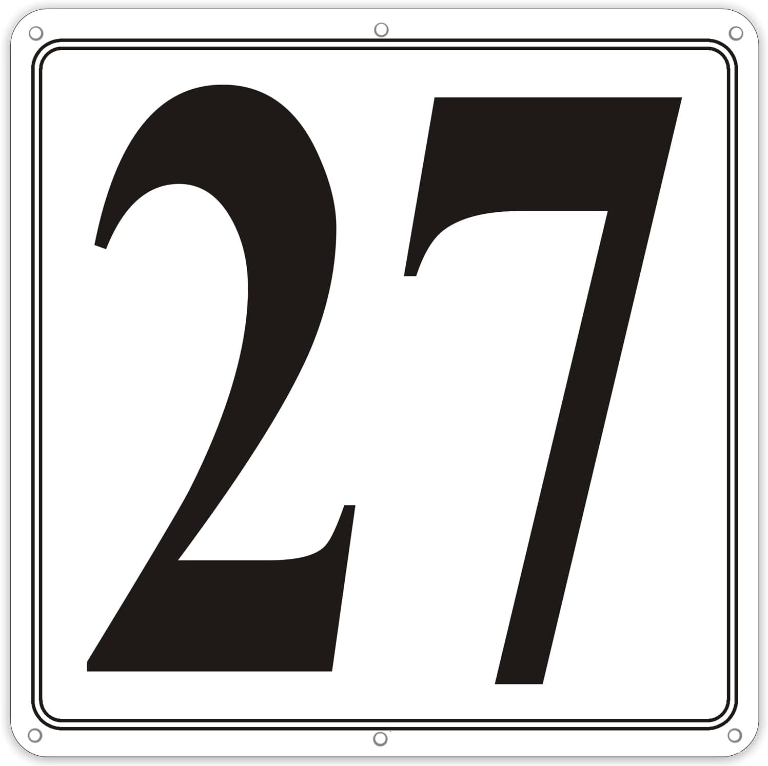 Amazon.com: Premium Aluminum Number Signs 27 - 12" X 12" Parking Spot ...
