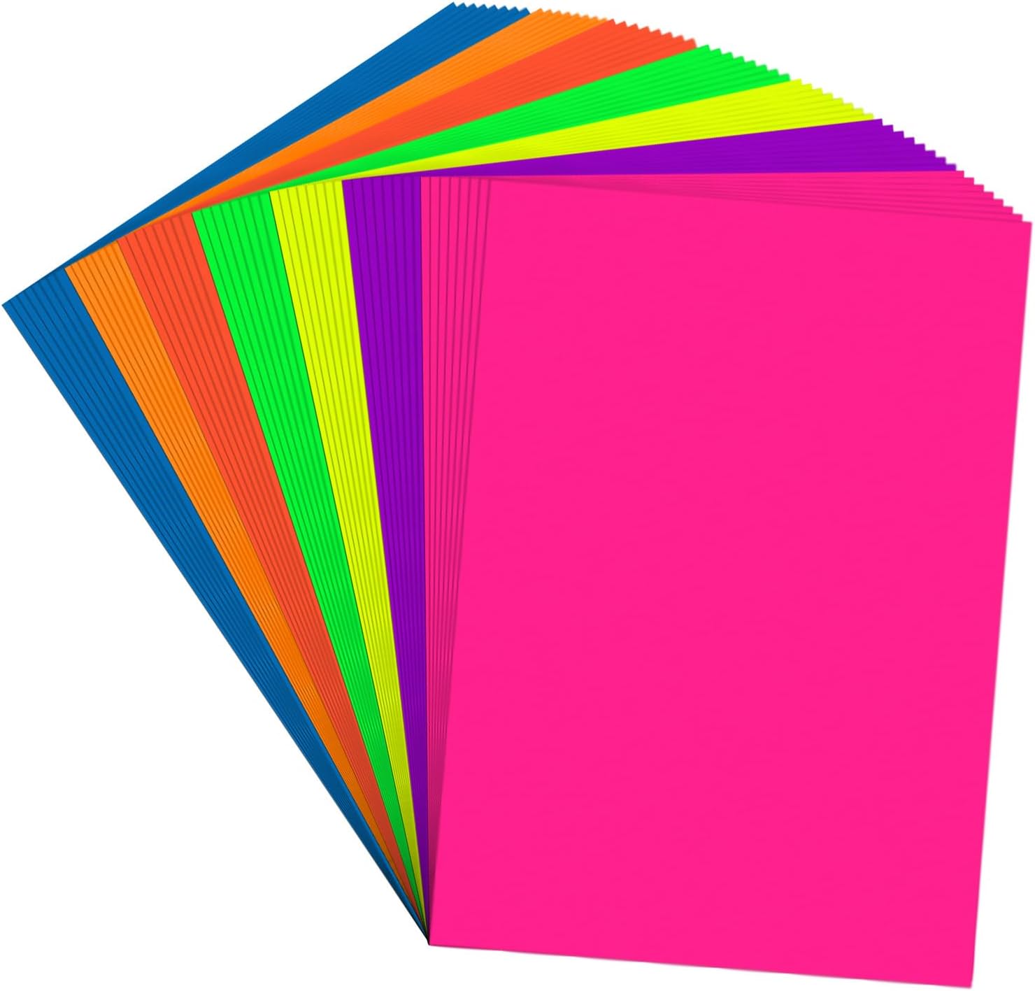 Amazon.com : Poster Board 11 x 14 Inches,56 Sheets Neon Paper 7 Color ...