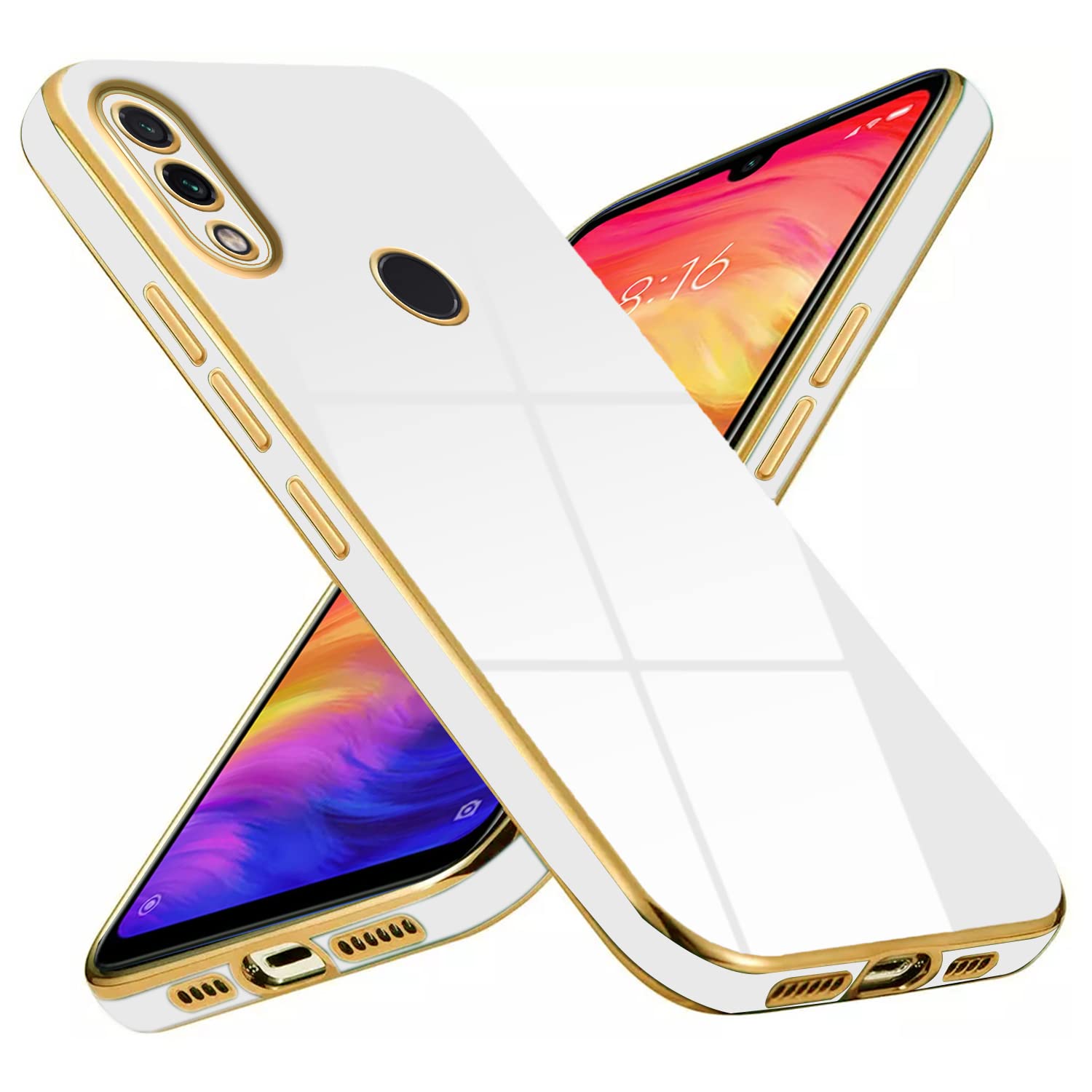 Mr. Case 6D Chrome Back Cover Case for Redmi Note 7 | Redmi Note 7 Pro ...