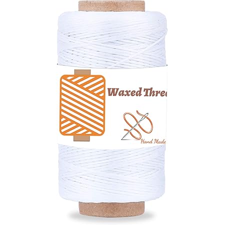 Amazon.com: Waxed Thread 284 Yards 150D 0.8MM Leather Sewing Waxed ...