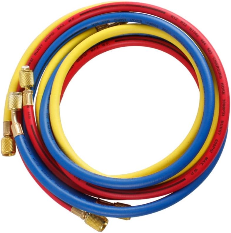 Amazon.com: 1/4" (2500~500) PSI 1/4"SAE-1/4" SAE AC Charging Hoses Set, Refrigerant Freon R12 ...