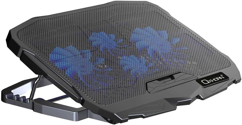 Oxhorn Laptop Cooling Stand 4 High Adjustable, 4 Silent Fans Fit up to ...