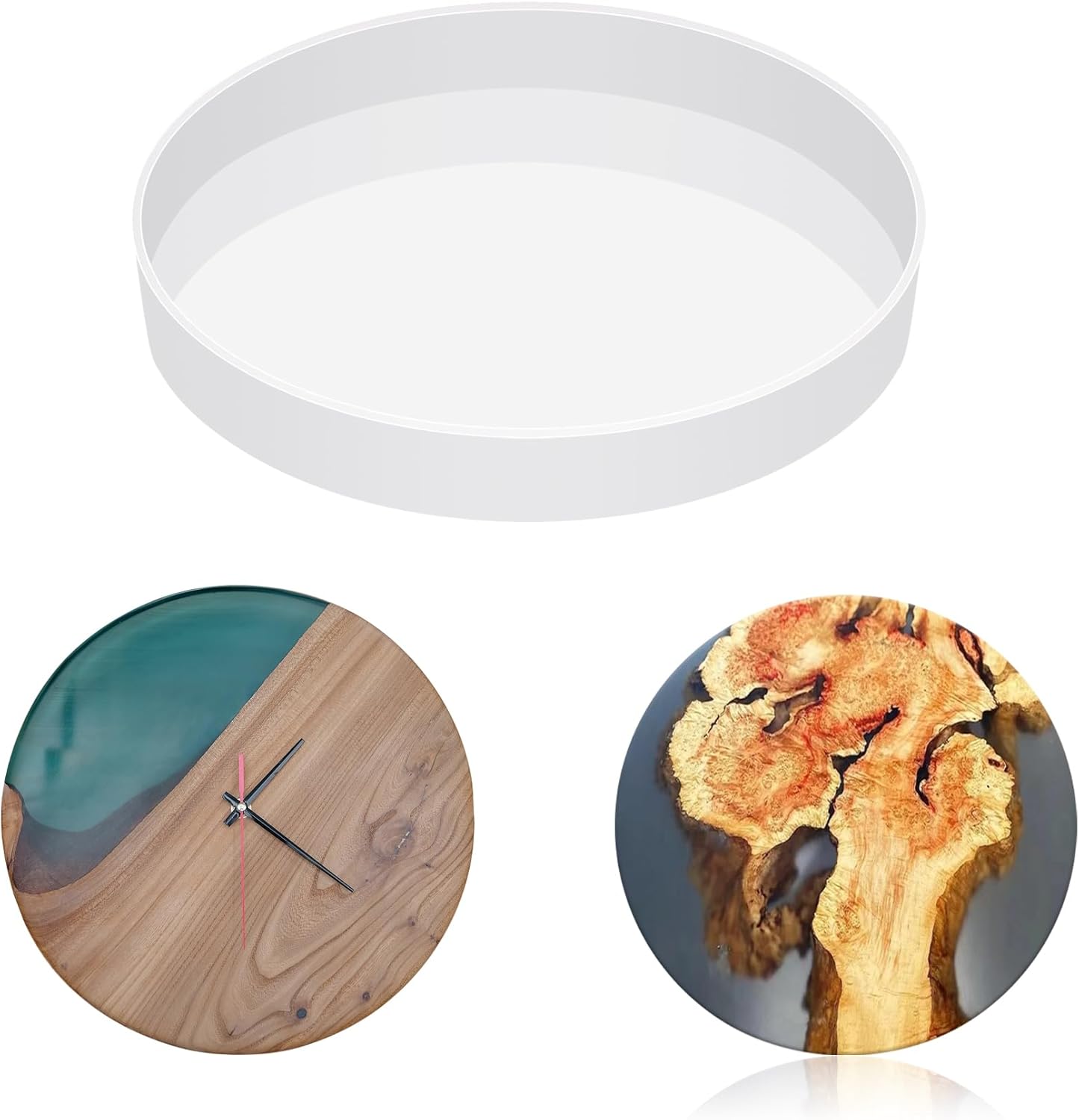 Amazon.com: 10 Inch Round Epoxy Mold, Large Round Silicone Molds for ...