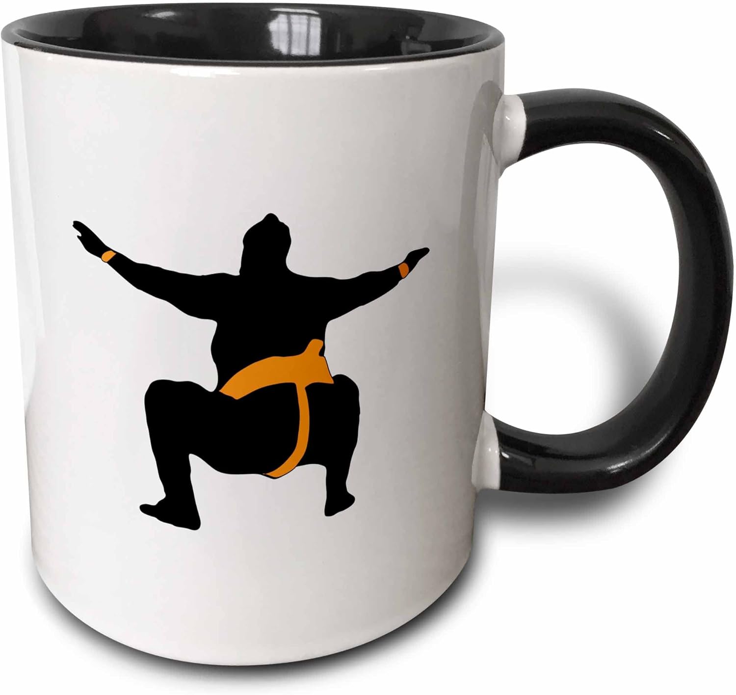 Amazon.com: 3dRose Japanese Sumo Wrestler Design in Black and Orange ...