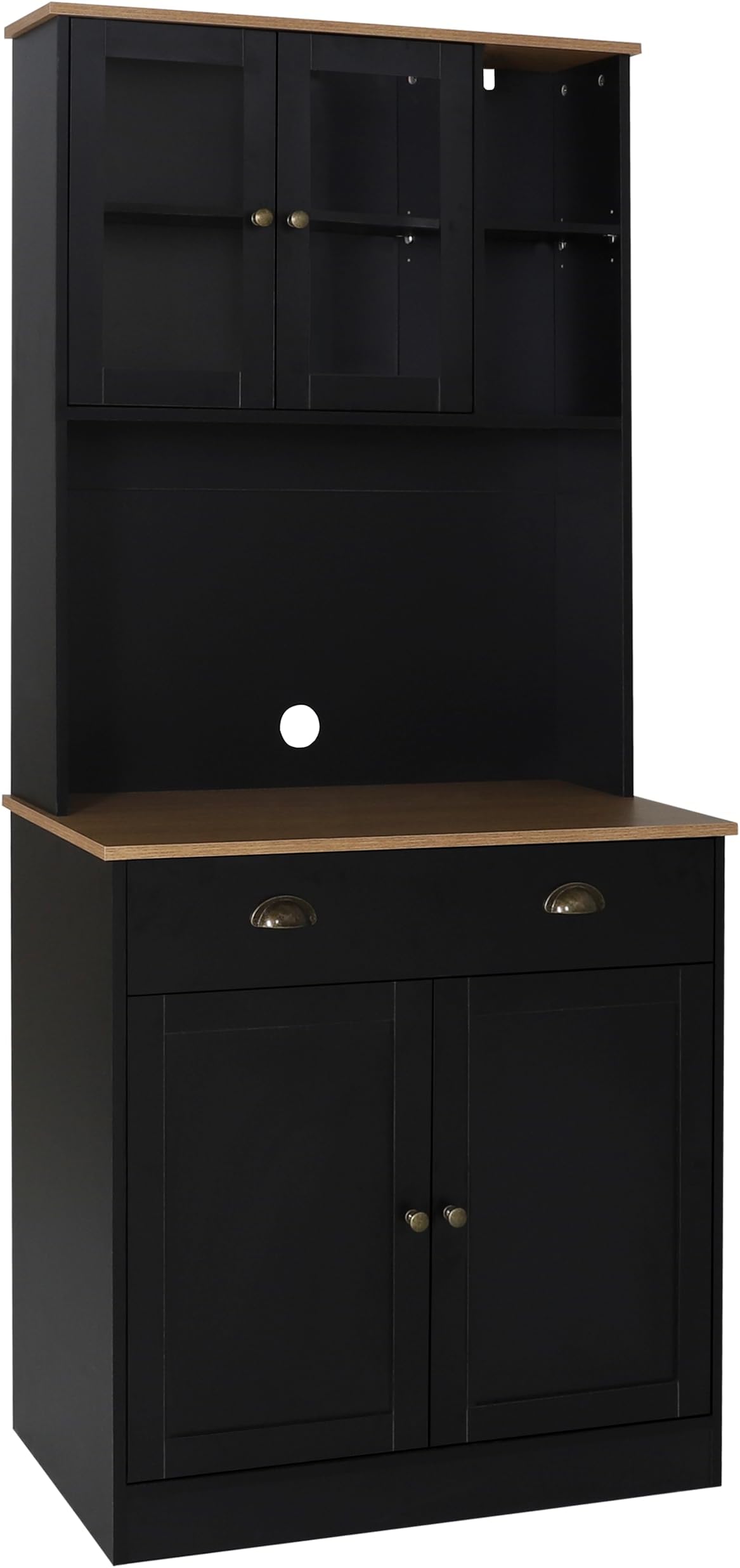 Amazon.com: Set of 4 Mini Cupboards - Pantry Storage Cabinet - Dark ...