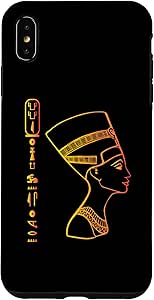 Amazon.com: iPhone XS Max Nefertiti Egyptian queen with hieroglyphics sentence Case : Cell ...