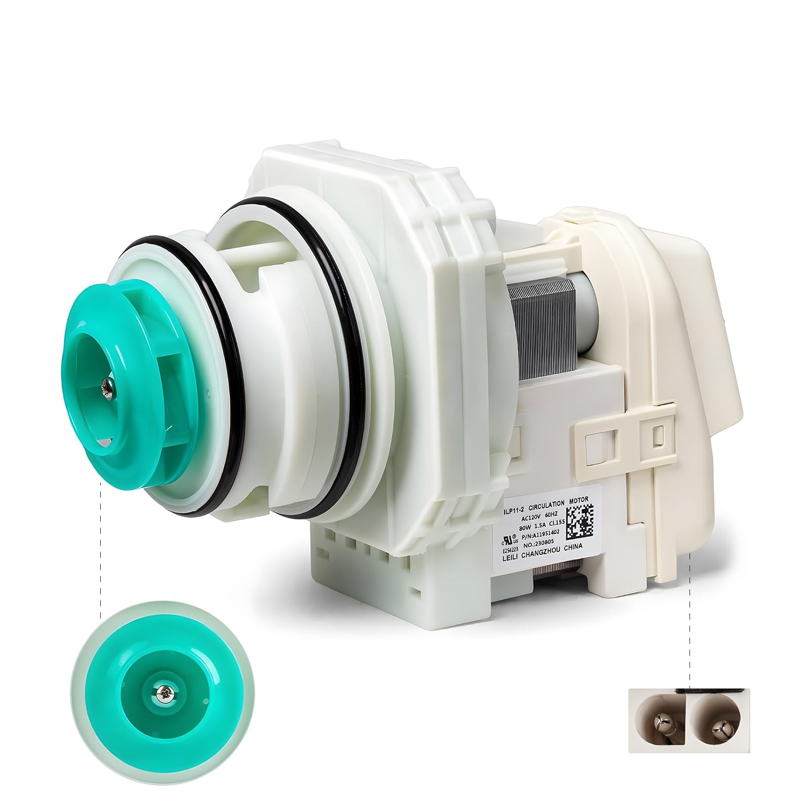 5304519906 Dishwasher Pump with Motor Assembly fits for Frigidaire IKEA ...