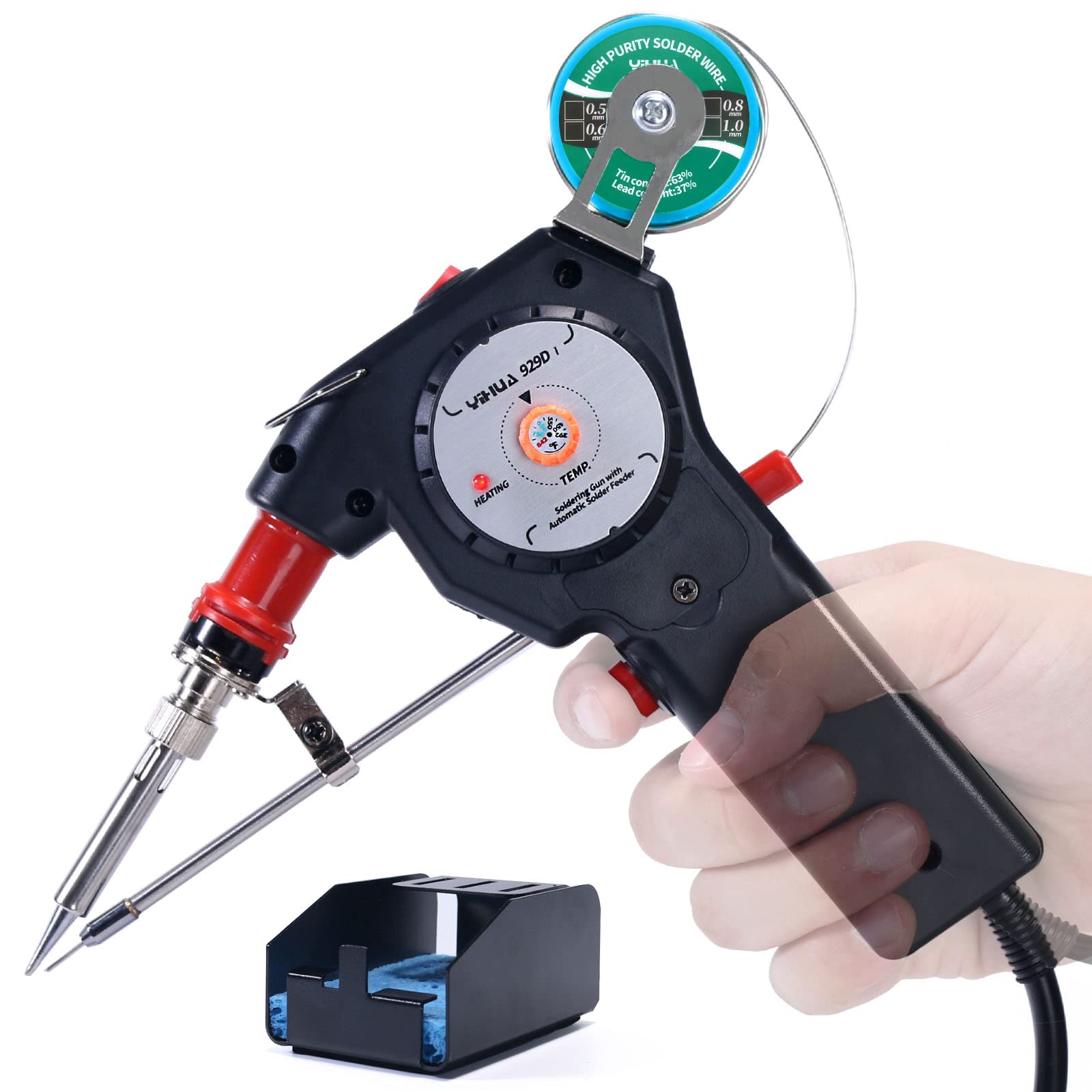 Snapklik.com : YIHUA 929D-I Motorized Automatic Feed Soldering Gun