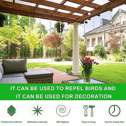 BAOSROY Bird Deterrent, 5 Pieces, Wind Spiral Bird Repellent, Bird ...