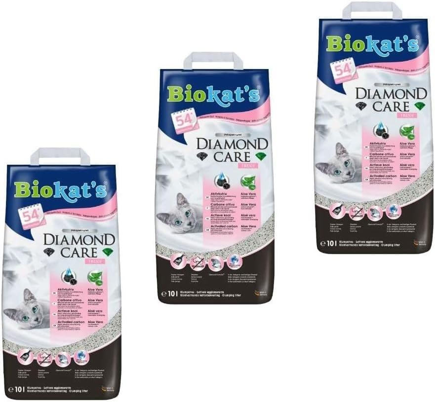 Biokat Diamond Care Fresh Cat Litter 30L Scented Antibacterial ...