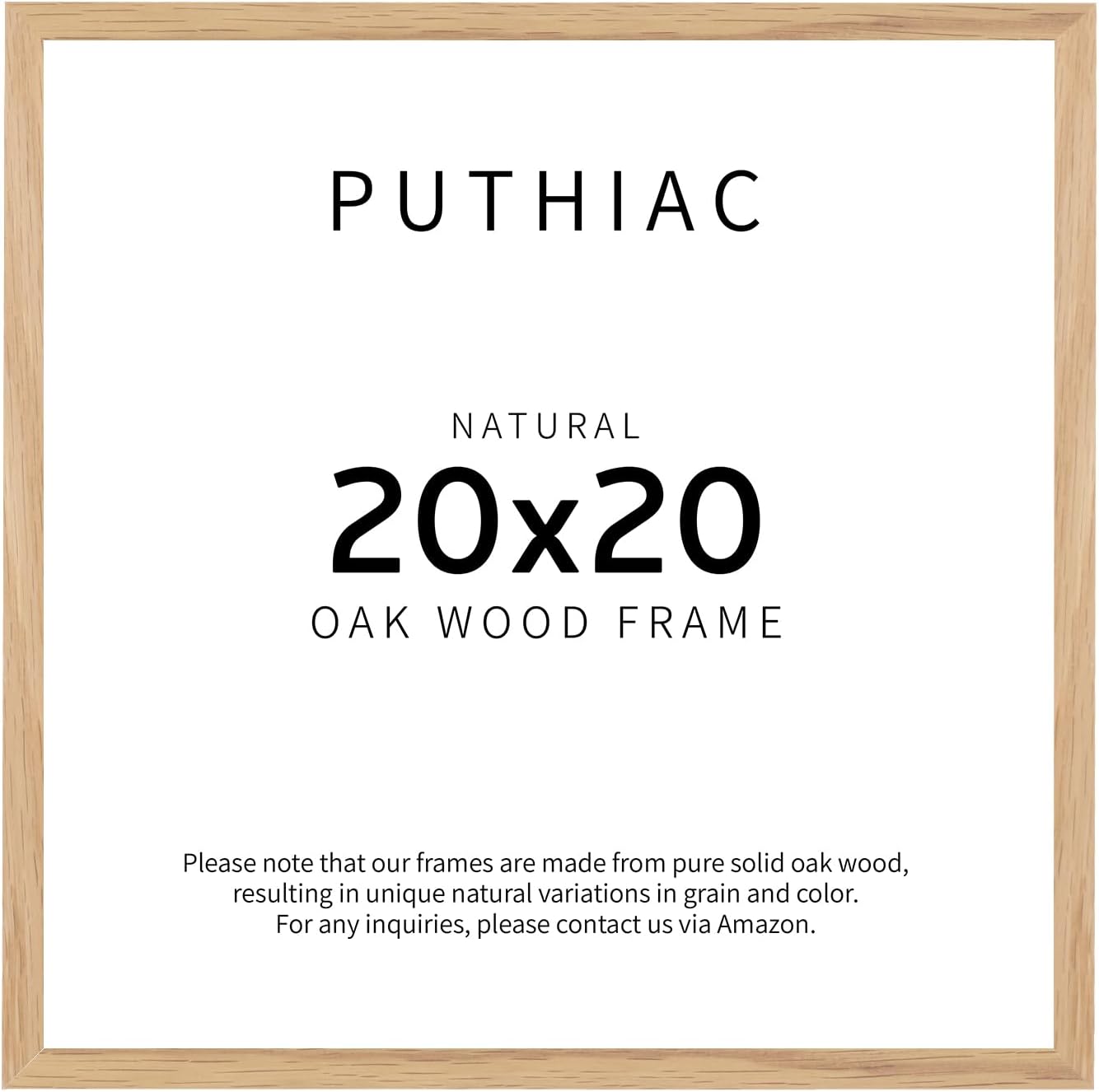Amazon.com - puthiac 20x20 Oak Wood Picture Frames -20"x20" Poster ...