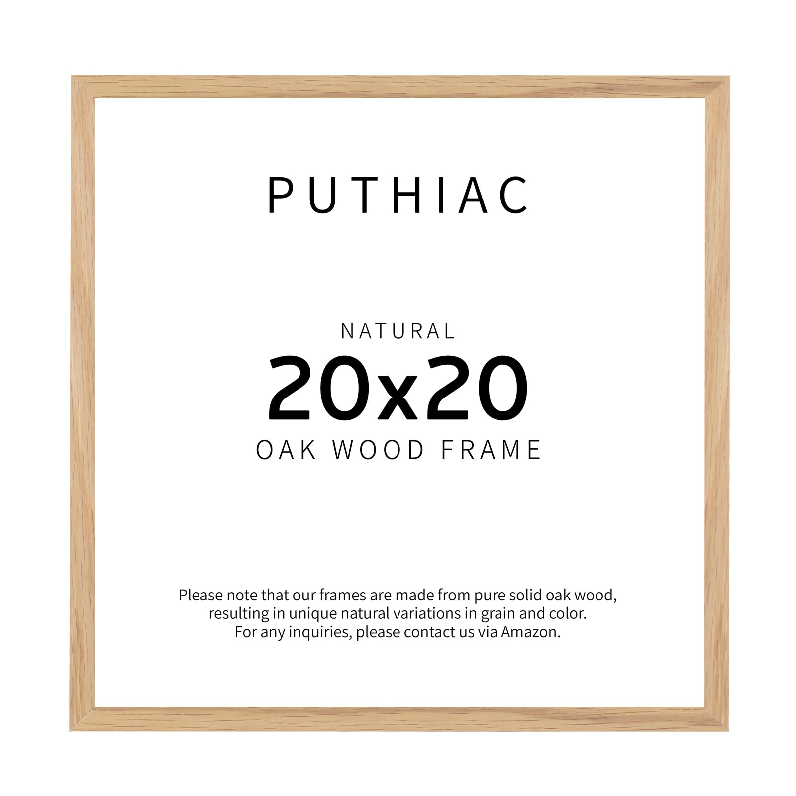 Amazon.com - puthiac 20x20 Oak Wood Picture Frames -20"x20" Poster ...