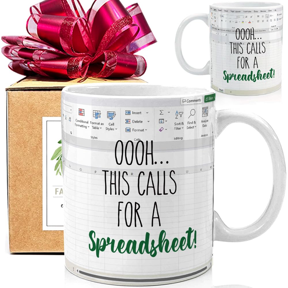 Amazon.com: FALJIOK Funny Spreadsheet Work Mug 11oz, Trust Me I Know My ...