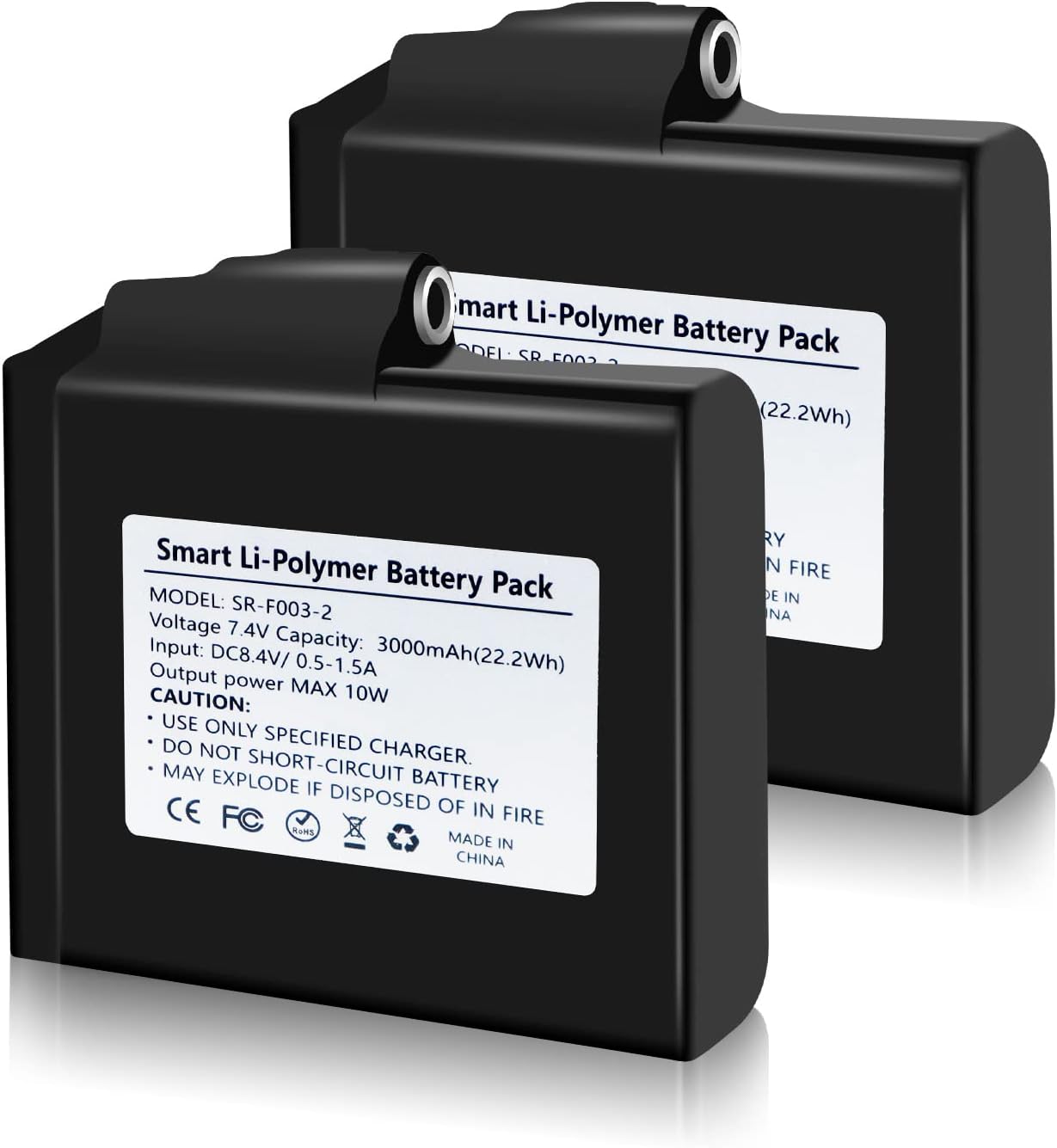 Amazon.com: MADETEC 7.4V 3000mAh Rechargeable Li-ion Batteries, 22.2WH ...