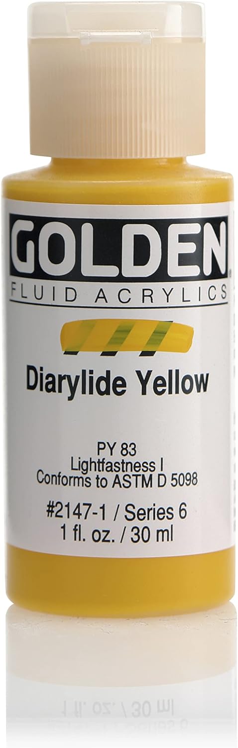 Amazon.com: Golden Fluid Acrylic Paint 1 Ounce-Dairylide Yellow