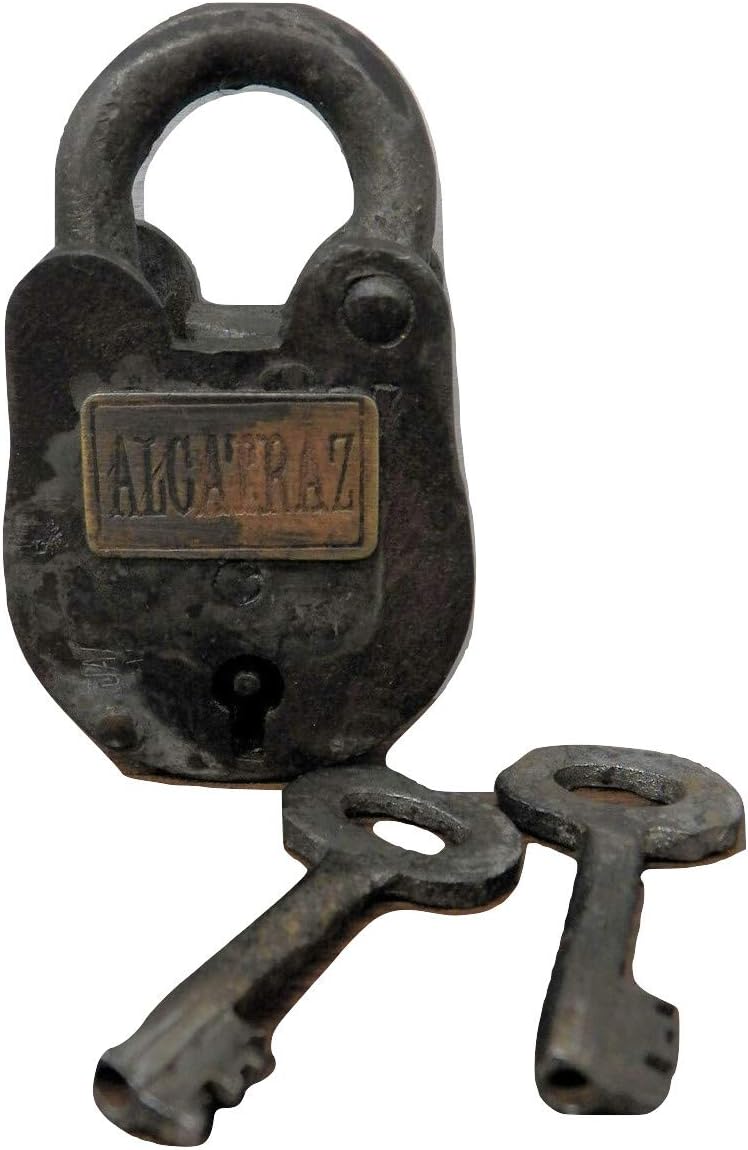 Prison Lock Padlock Antique-Finish w/Keys Alcatraz Prison - Amazon.com