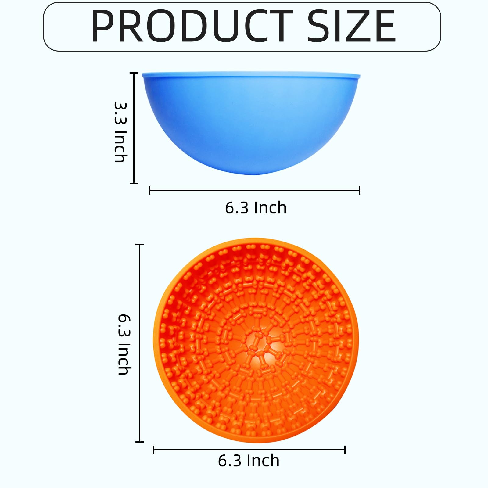 Snapklik.com : 2 Pcs Silicone Dog Lick Bowl Slow Feeder Bowl Anxiety ...