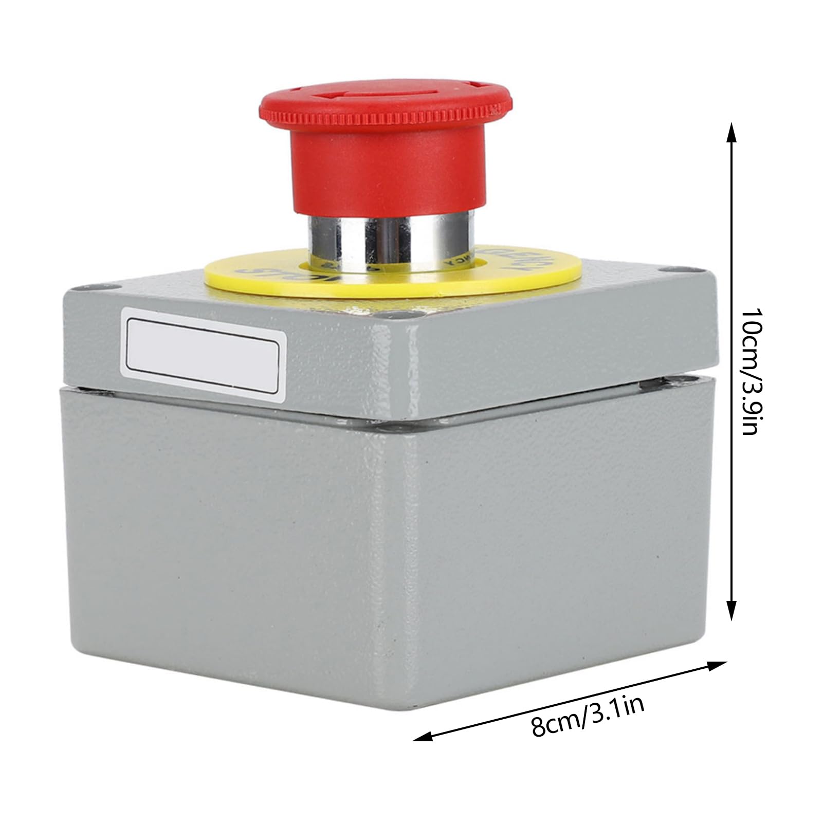 Snapklik.com : Red Sign Emergency Stop Switch 1NC Momentary Emergency ...