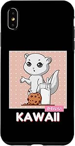 Amazon.com: iPhone XS Max Kawaii Cute Weasel Cookie And Milk Kawaii ...