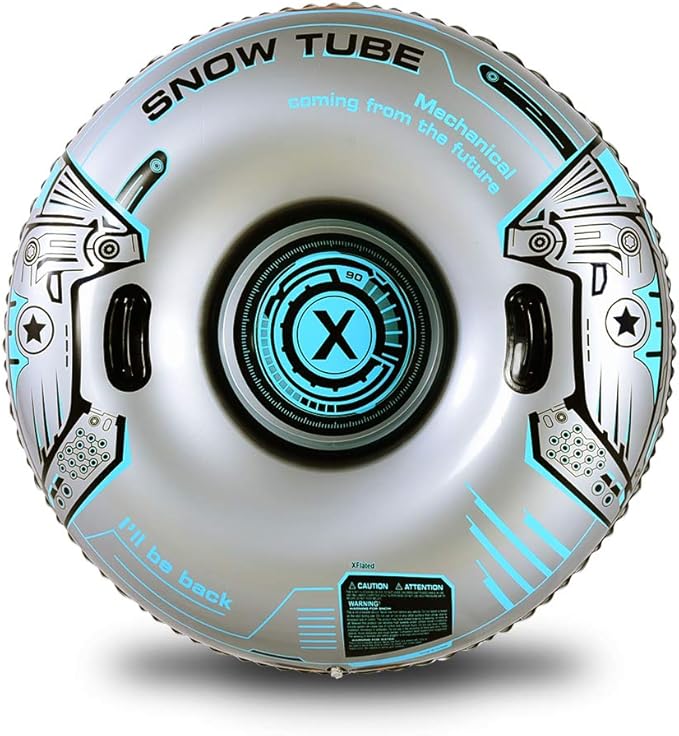 Amazon.com : XFlated Iron Snow Tube, 48 inches Heavy Duty Inflatable ...