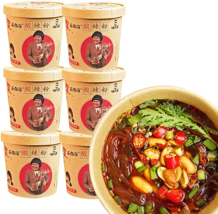 Amazon.com: Hot and Sour Noodles Instant Rice Vermicelli Snacks Chewy ...