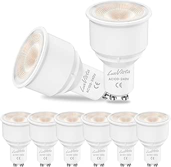 Luxvista GU10 LED Spotlight Bulbs, Non-Dimmable 9W GU10 Long Neck Light ...