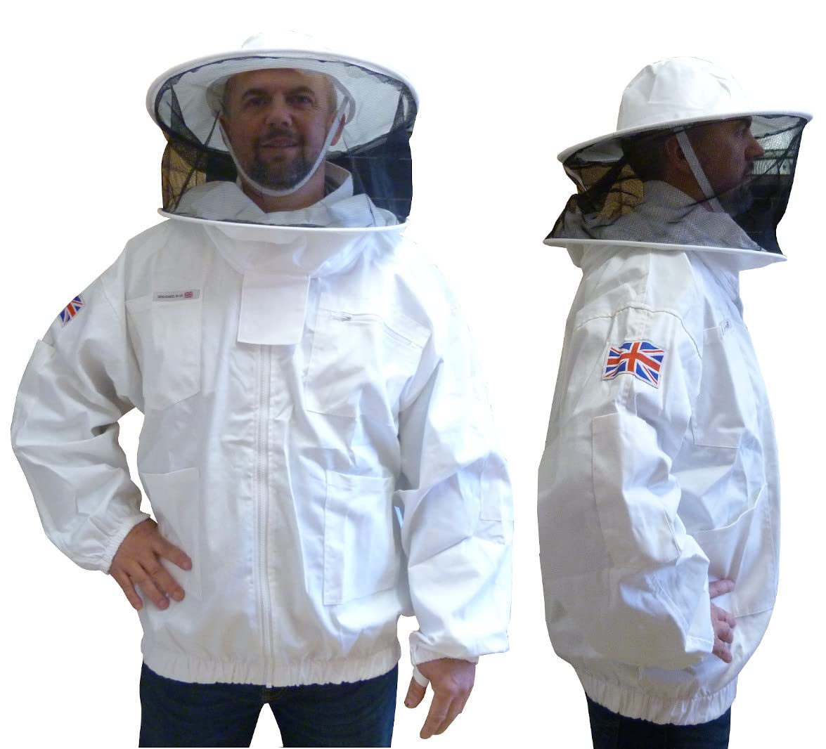 Ags Cotton Professional White Beekeeping Jacket Beekeeper Bee Jacket Round | Desertcart South Africa