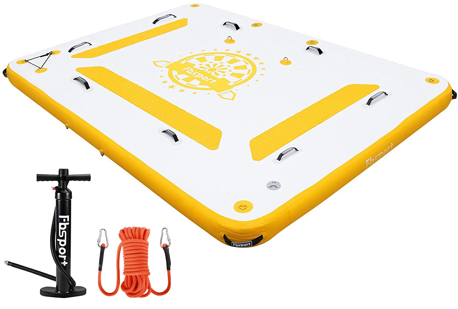 Buy FBSPORT Inflatable Floating Dock Mat, 6ft x 5ft Inflatable Water ...