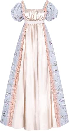 Amazon.com: CR ROLECOS Regency Dress Women Empire Waist Regency Costume ...