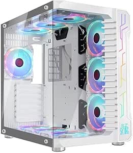 Amazon.com: SZSKYING Gaming PC Case Airflow,Computer Game Mid Tower 3.0 ...