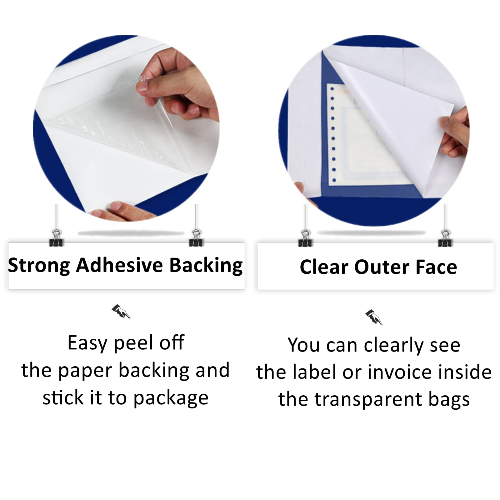 Snapklik.com : Coopaty 6" X 9" Adhesive Packing List Envelopes Clear ...