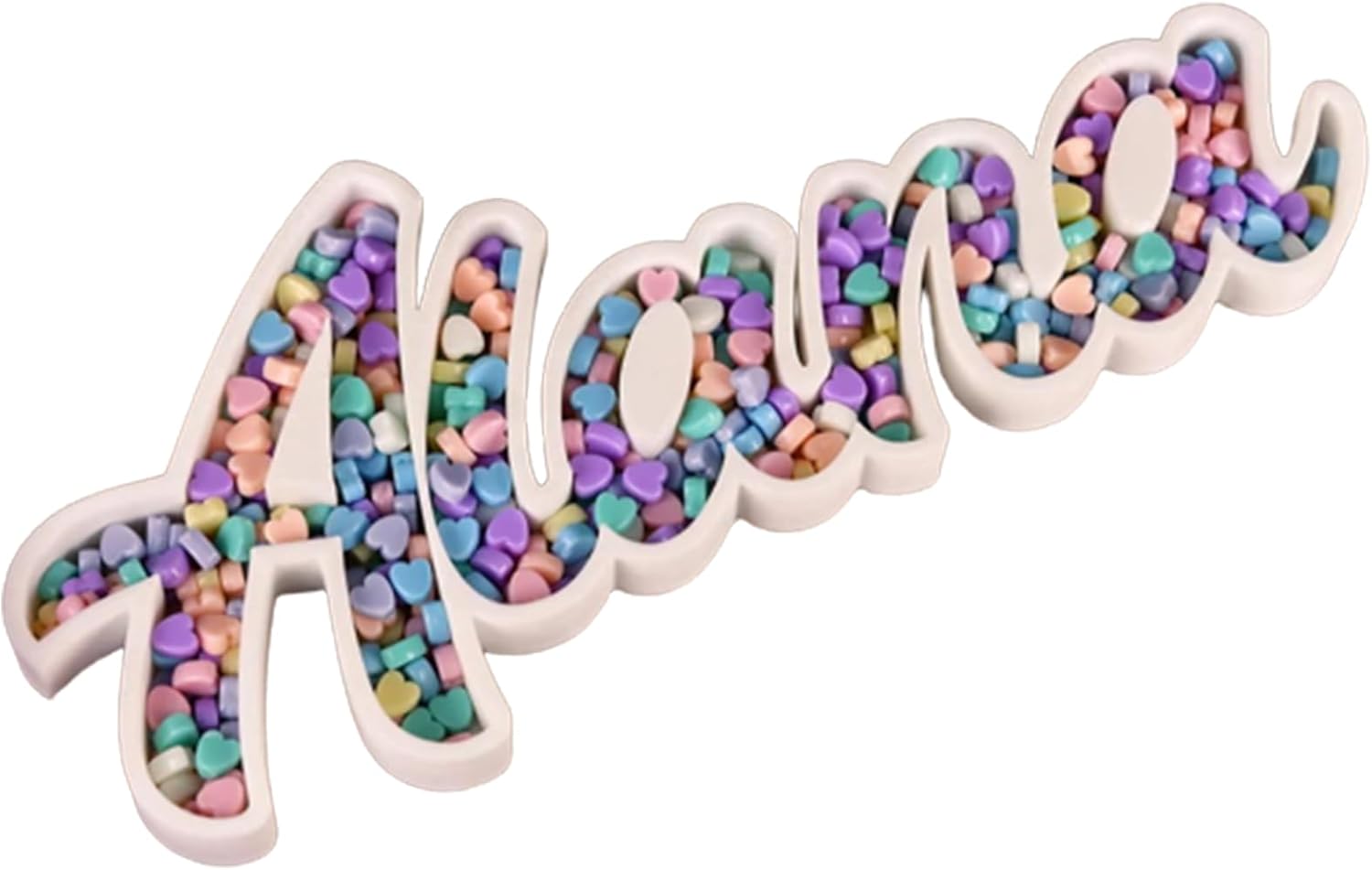 Amazon.com: Personalized Fillable Letter Candy Tray, Custom Name 4.5" H ...