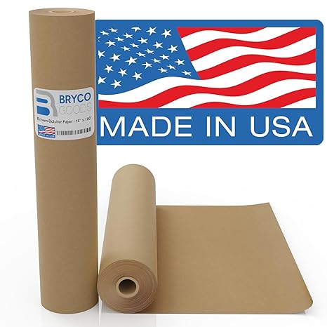 Amazon.com: Brown Kraft Butcher Paper Roll - 18 Inch x 100 Feet - USA ...
