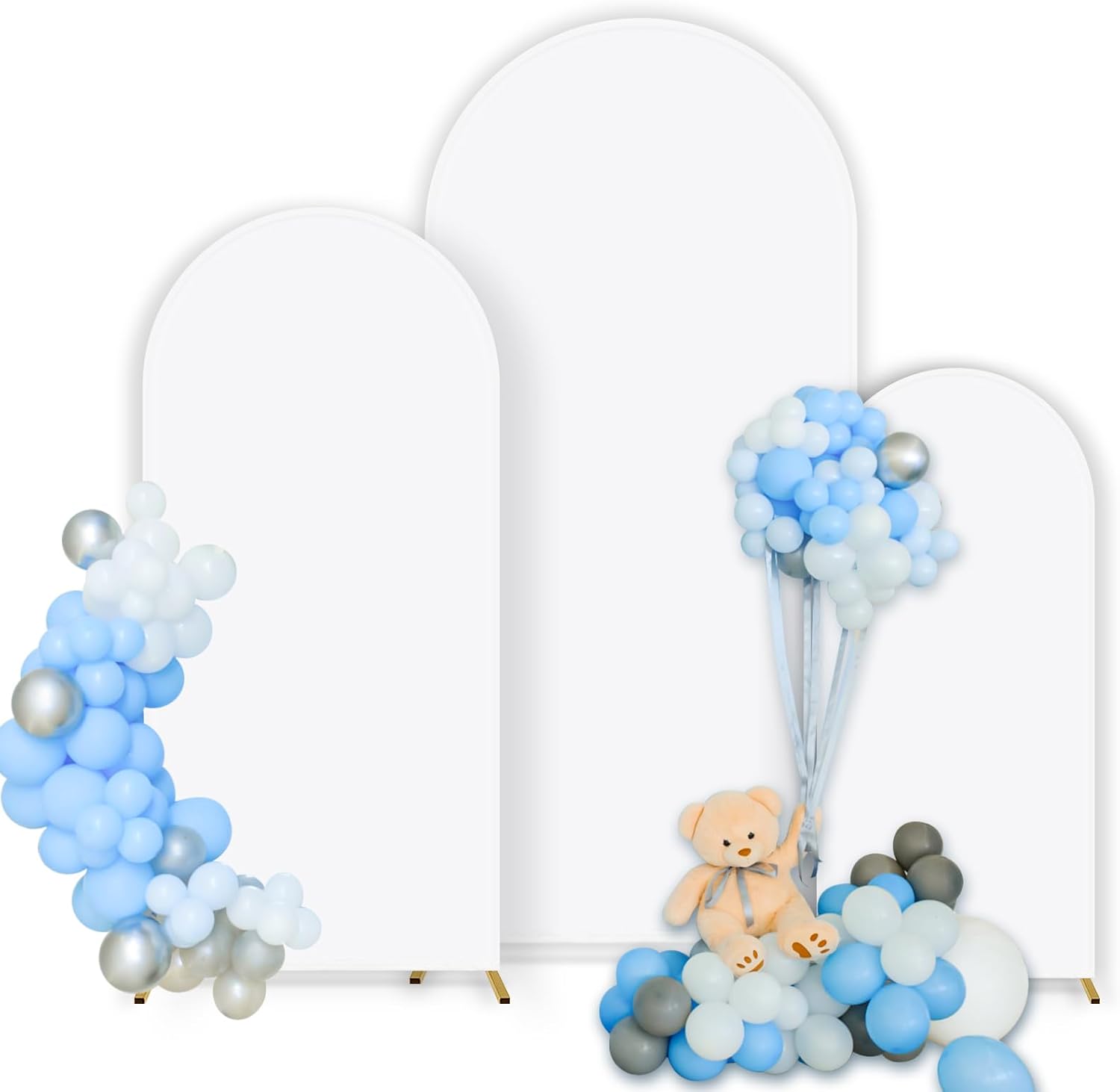 Amazon.com : AHIER Set of 3 Spandex Fitted Arch Backdrop Cover, Wedding ...