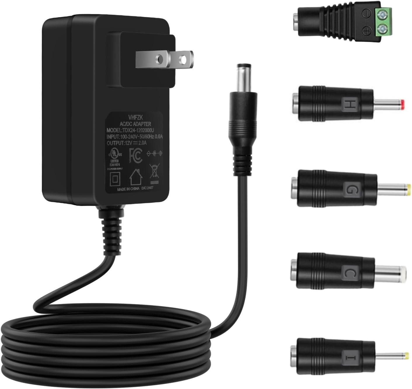 Amazon.com: 12V 2A Power Supply, Universal Power Adapter with 8 ...
